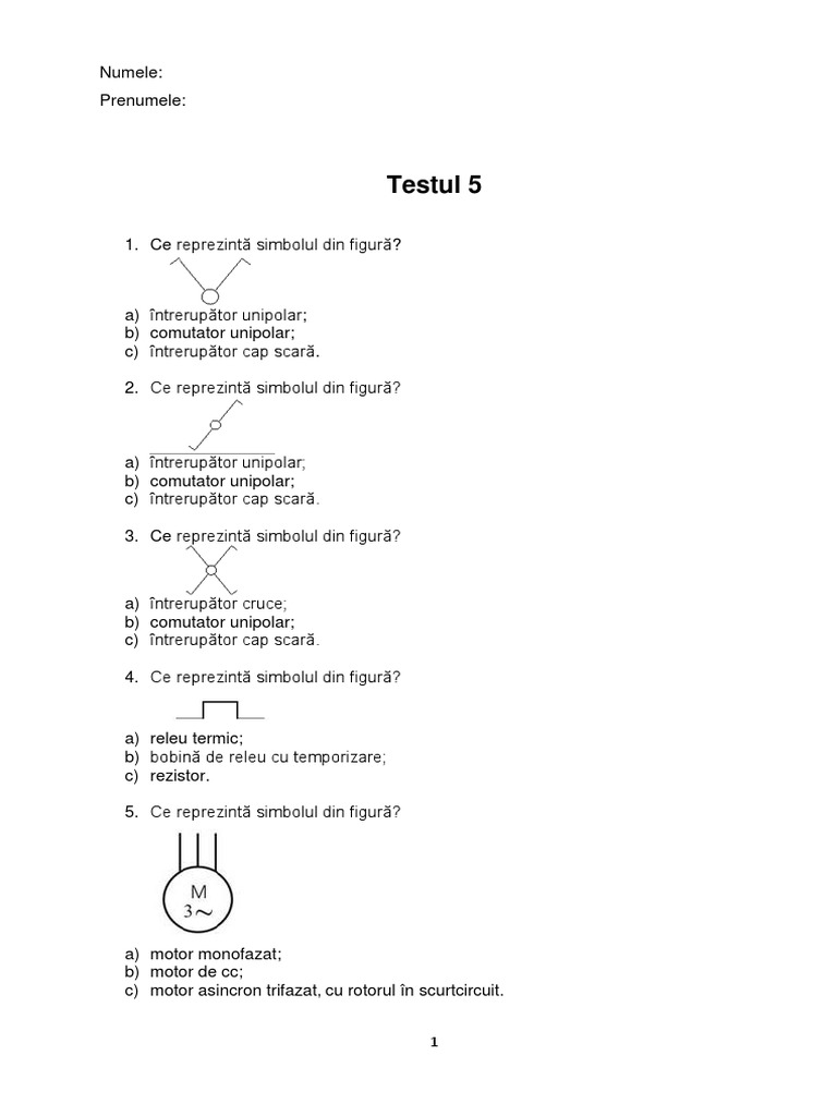 Test 5-Electrician Constructor | PDF