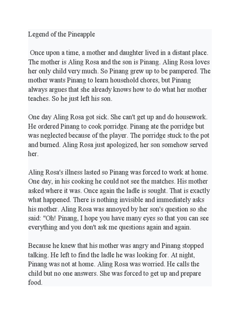 Legend of The Pineapple | PDF