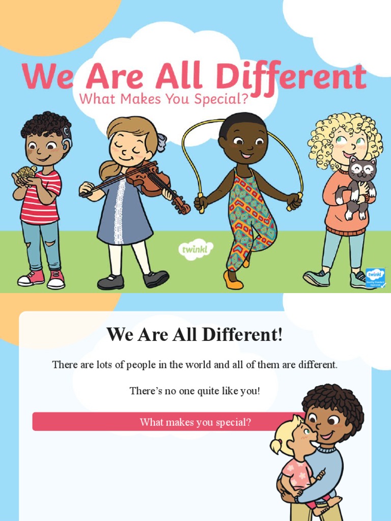 TF or 43 We Are All Different What Makes You Special Powerpoint English ...