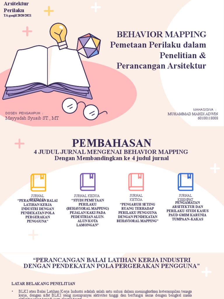 BEHAVIOR MAPPING Pemetaan Perilaku Dalam Penelitian & Perancangan ...
