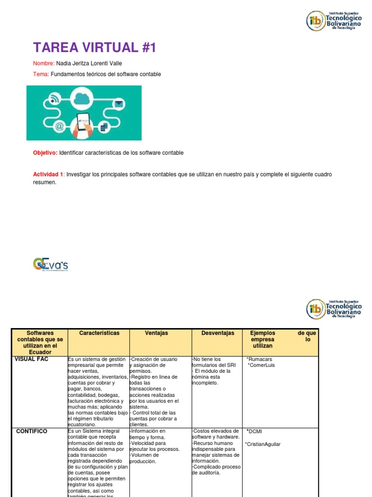Tarea Virtual1 SC | PDF | Contabilidad | Software