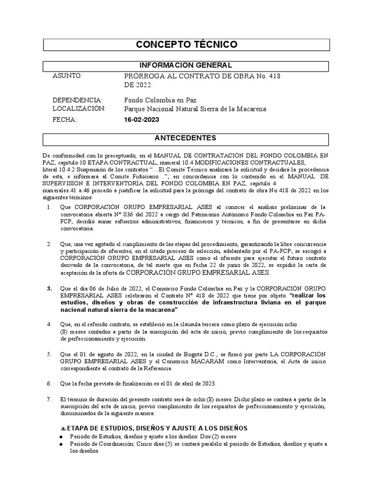 Concepto Tecnico para Prórroga de Obra Macarena | PDF | Hidrología | Río