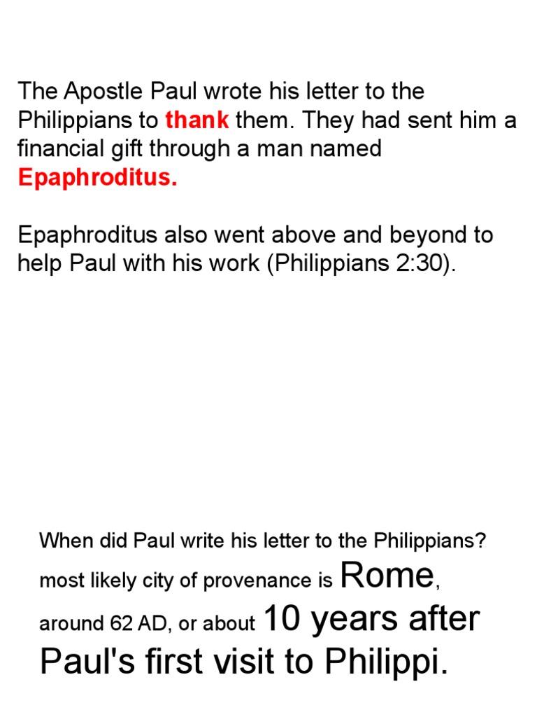 Paul s Letter Of Joy To The Philippians PDF Epistle To The