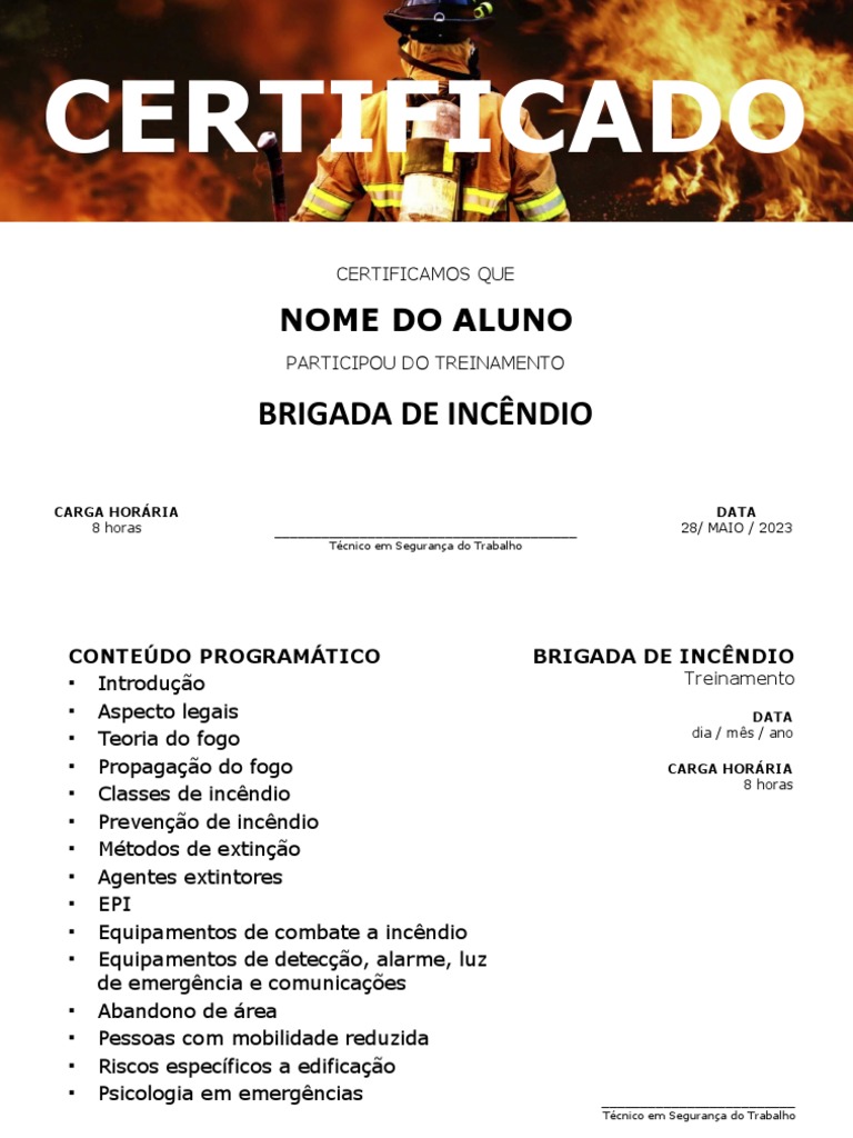 CERTIFICADO - Brigada | PDF