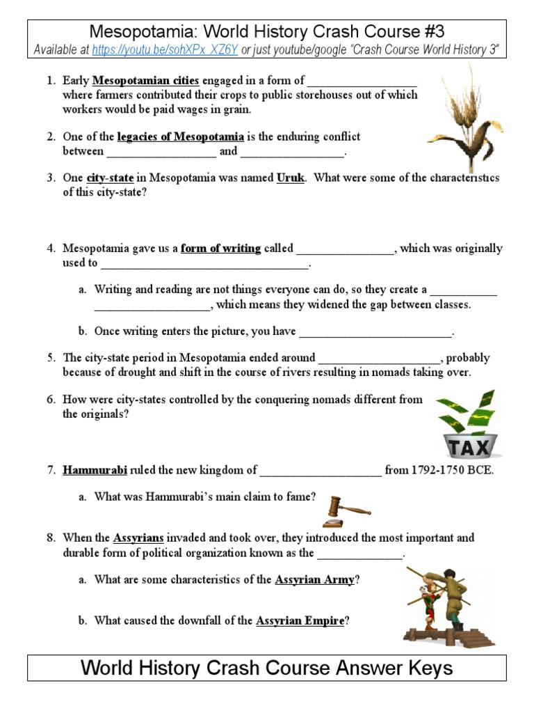 Mesopotamia Crash Course Summary | PDF | Mesopotamia | Assyria