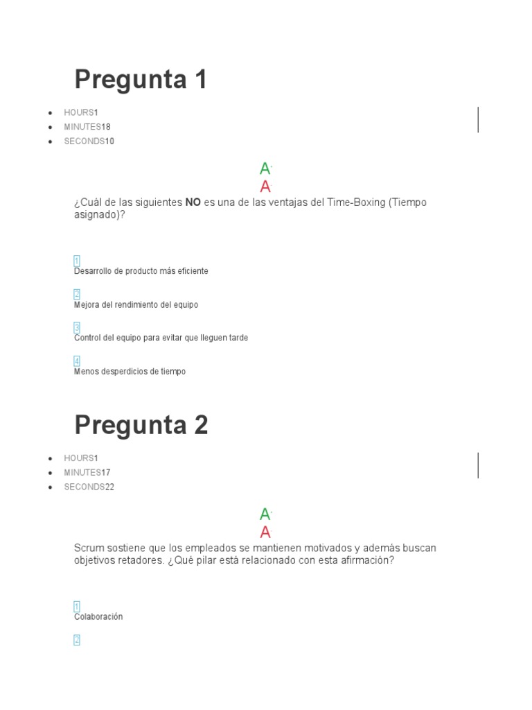 Examen Scrum Master | PDF | Scrum (desarrollo de software) | Desarrollo ...
