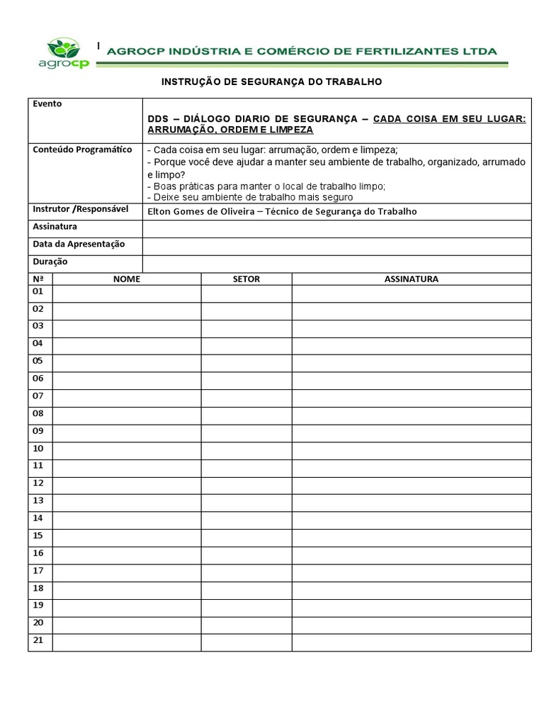 Dds-Dialogo Diario de Segurança - Uso Do Capacete e Mascara | PDF