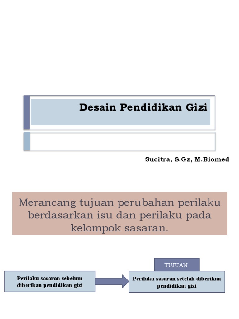 Desain Pendidikan Gizi | PDF