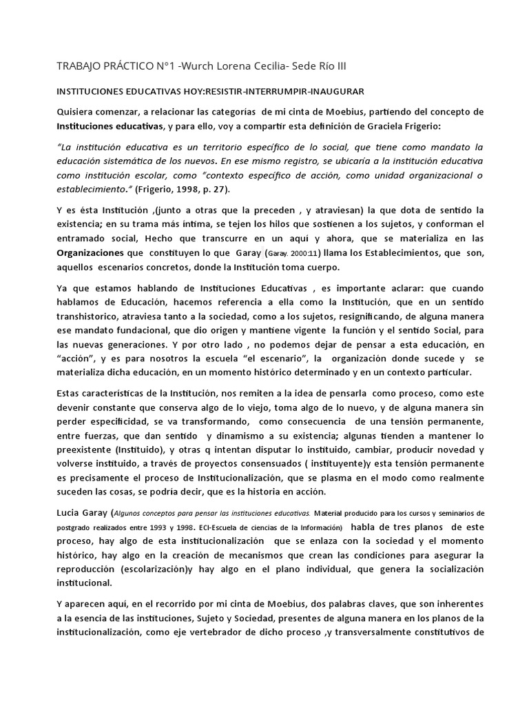 Wurch-TP N°1 | PDF | Institución | Alienación social