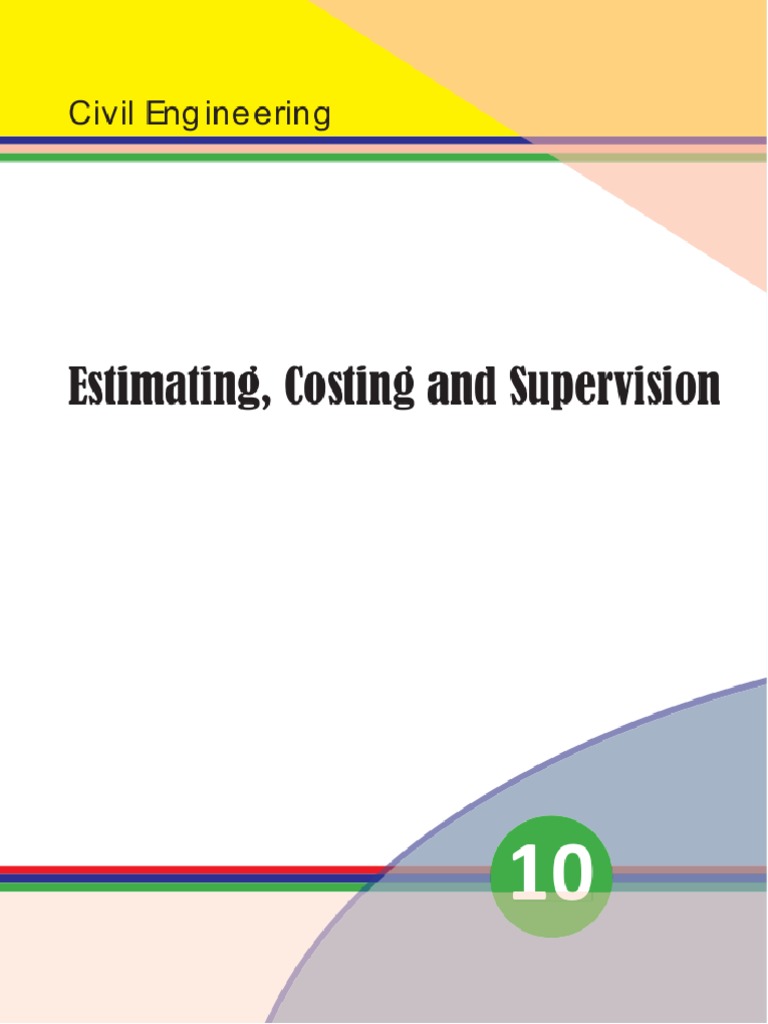 Grade - 10 Civil Engineering - Estimating Costing and Supervision | PDF | Mortar (Masonry) | Brick