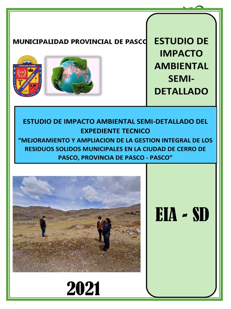 Eia SD Pasco | PDF | Residuos | Evaluación de impacto ambiental