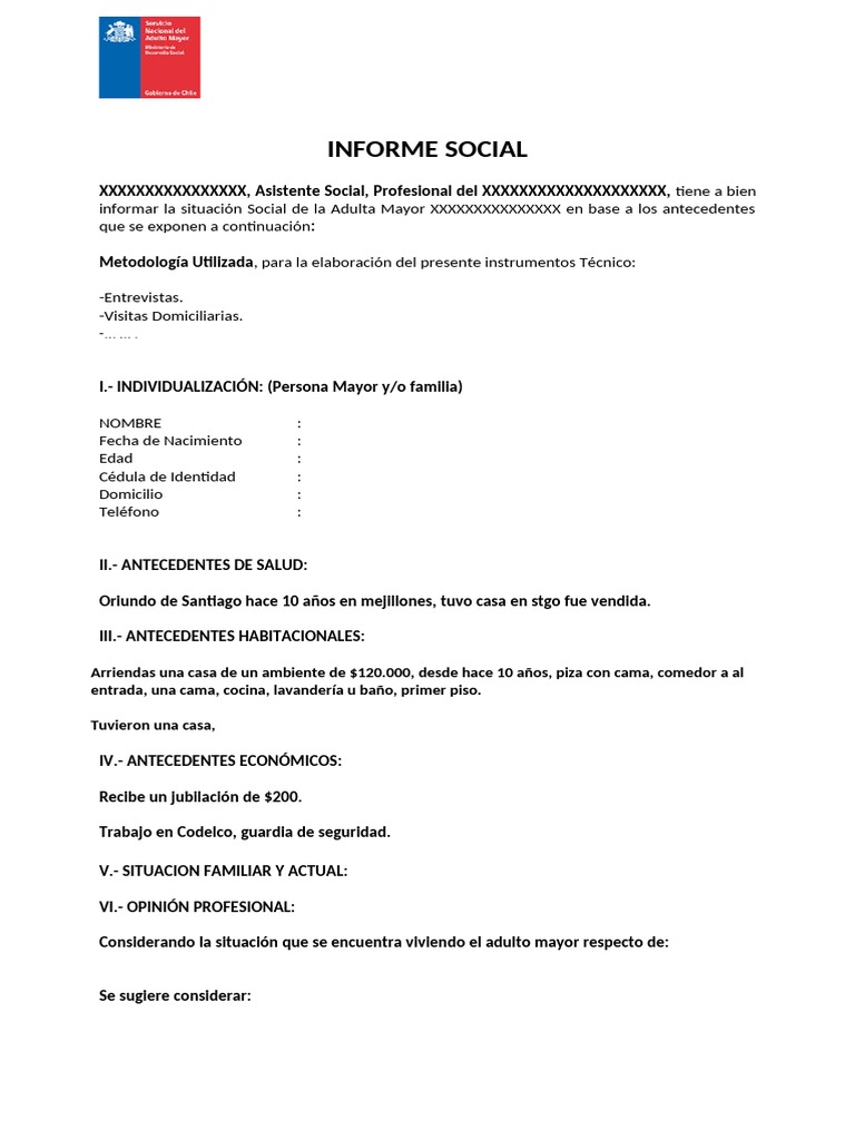 Formato Informe Social | PDF