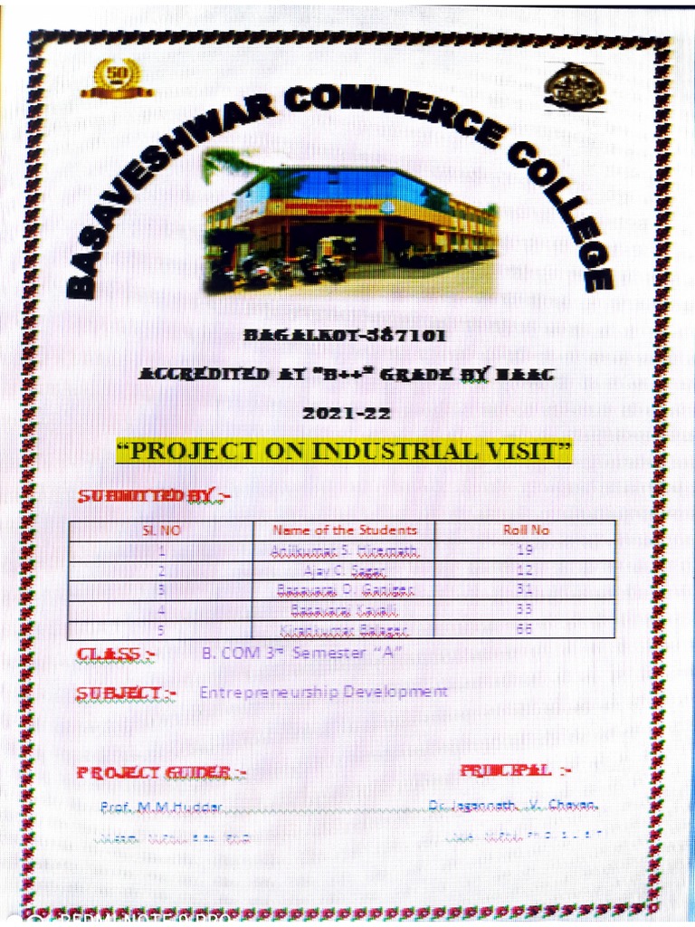 Project Work | PDF | Sugarcane | Entrepreneurship