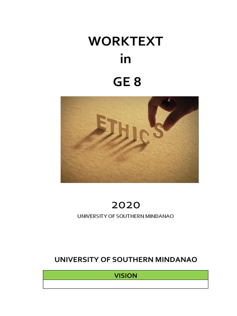 Worktext in Ethics 1. | PDF | Morality | Reason Worktext in Ethics 1. | PDF | Morality | Reason