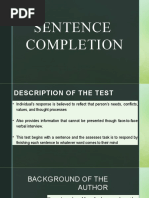 Sacks Sentence Completion Test Report | PDF | Attitude (Psychology ...