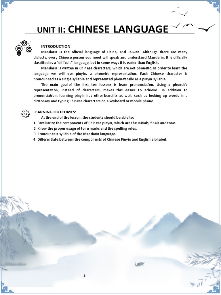 2 Chinese-Language | PDF | Standard Chinese | Pinyin
