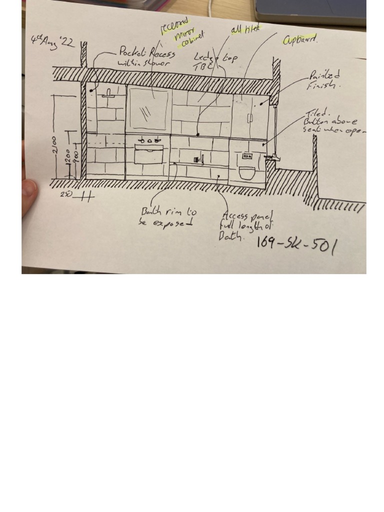 Master Bathroom Drawing | PDF