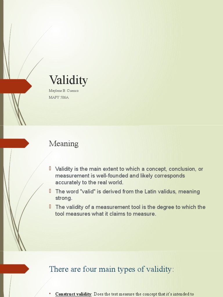 Validity | PDF