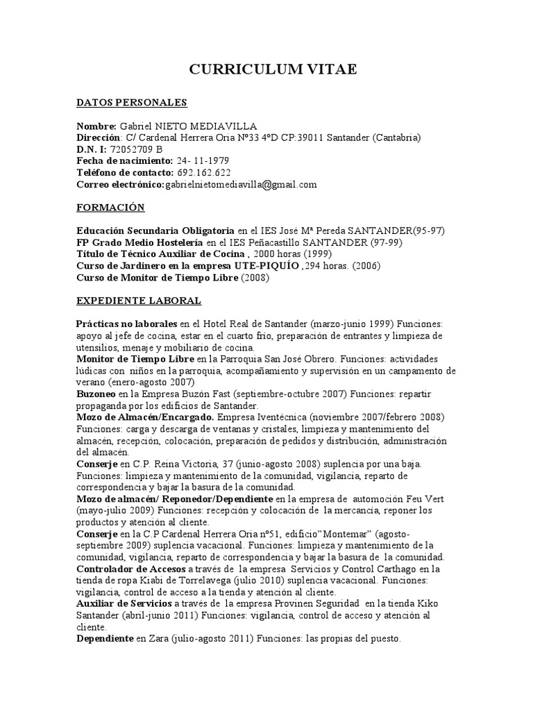 CV Gabriel 1 0 1-1 | PDF