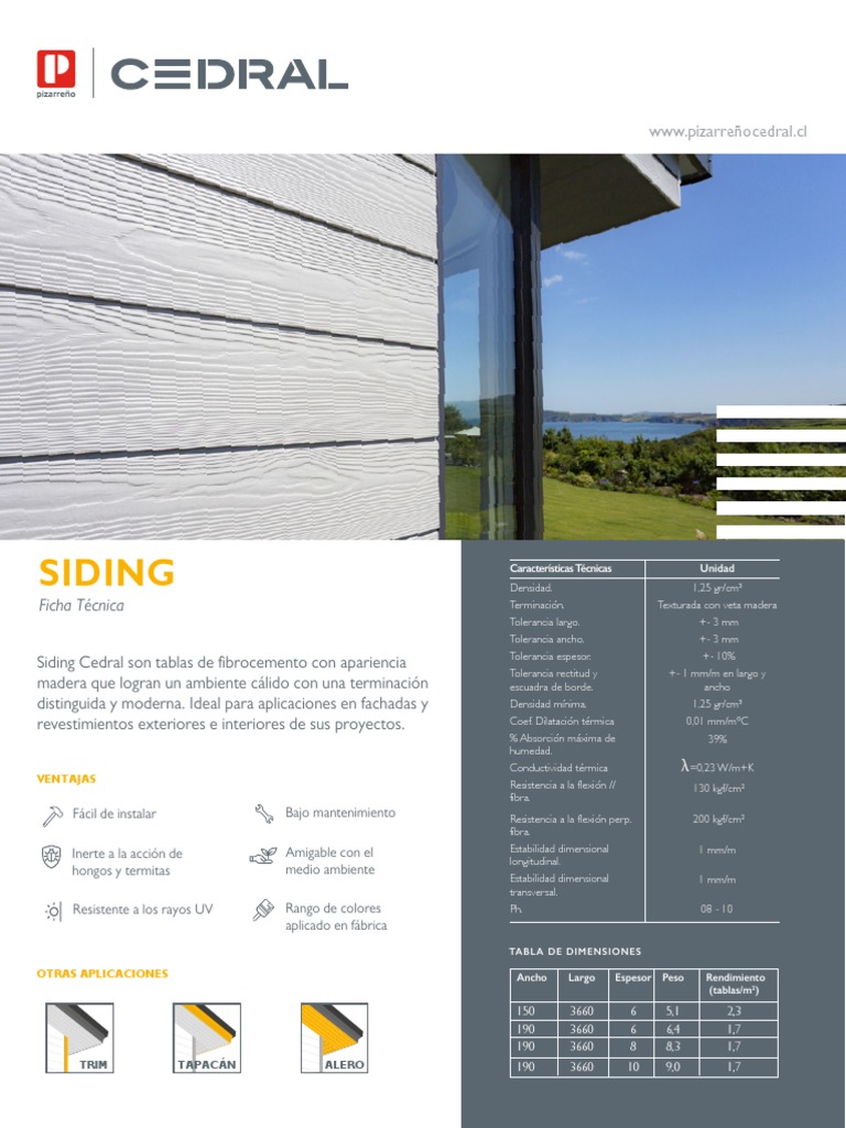 Siding Cedral: Fibrocemento Estilo Madera | PDF | Pinturas