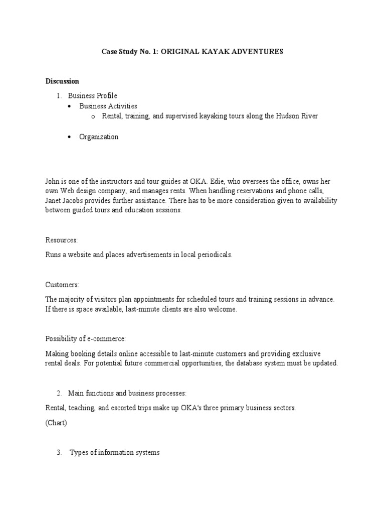 Kayak Case Study | PDF