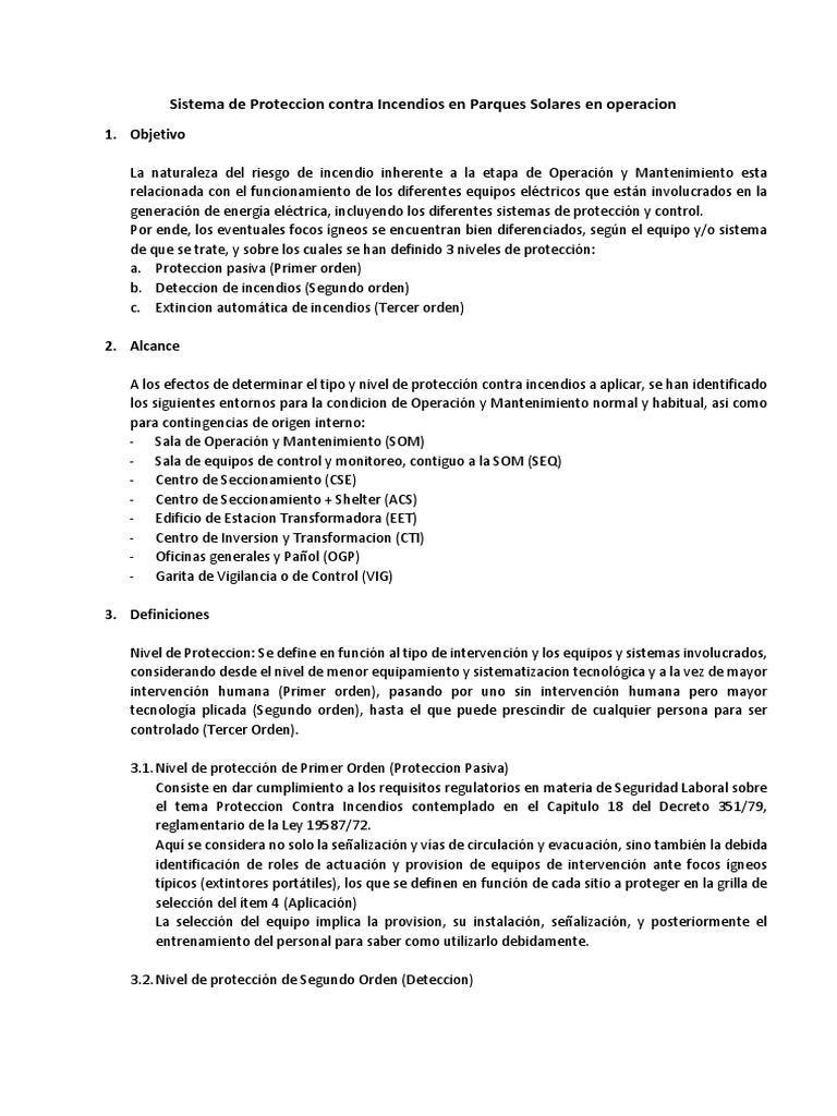 Sistema de Proteccion Contra Incendios en Parques Solares en Operacion ...