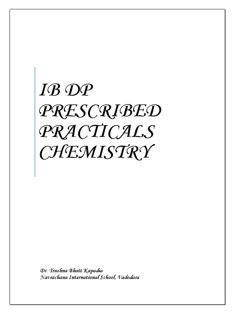 IB DP Prescribed Practicals | PDF | Titration | Chemistry
