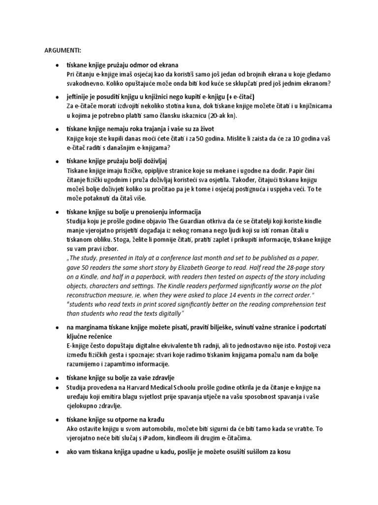 Debata - Argumenti | PDF