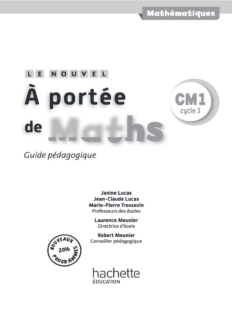 a portee de maths cm1 guide péda | PDF