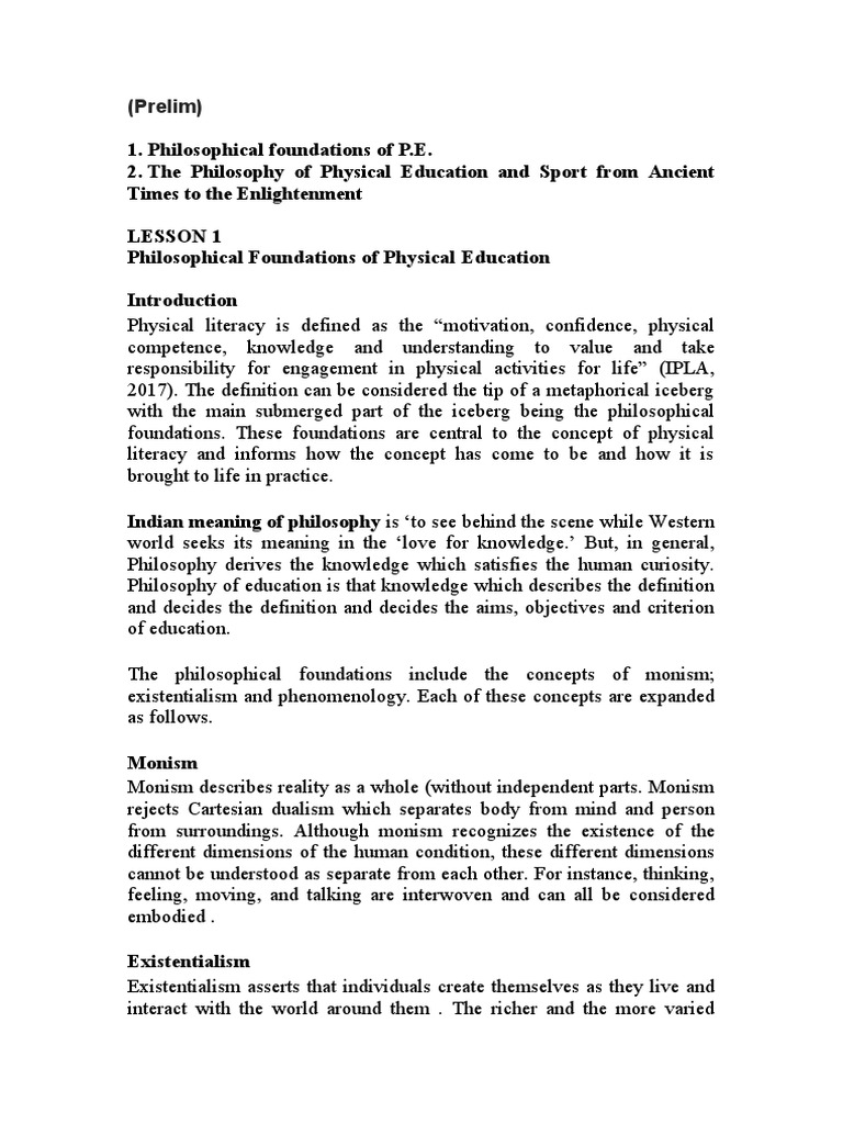 PETC 122 Ffoundation | PDF | Idealism | Phenomenology (Philosophy)