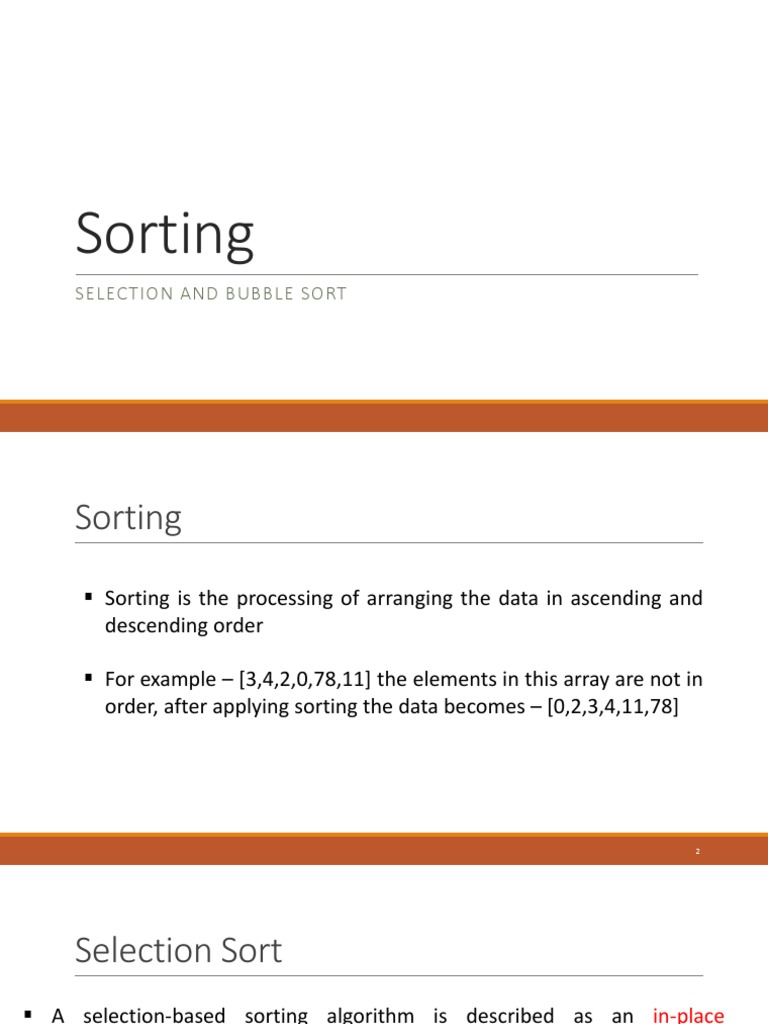 3-1 Selection and Bubble Sort | PDF | Mathematical Logic | Applied ... 3-1 Selection and Bubble Sort | PDF | Mathematical Logic | Applied ...