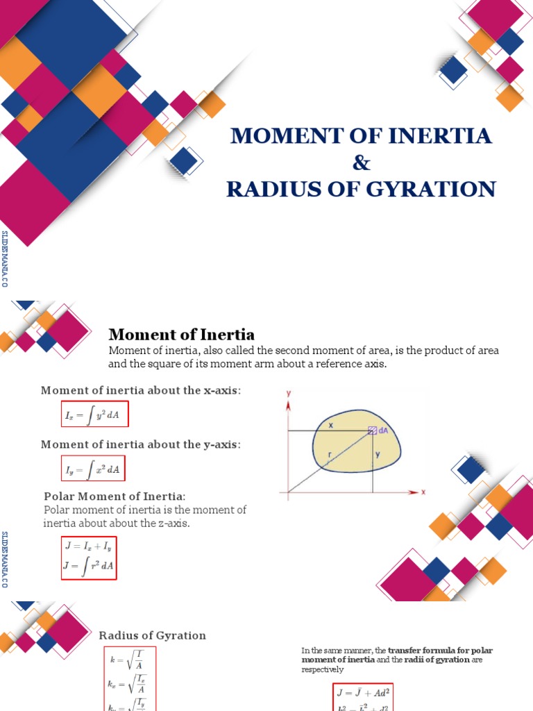 Moment of Inertia and Radius of Gyration Explained | PDF | Classical ...