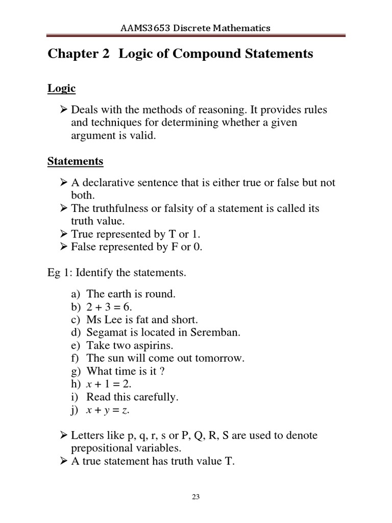 Chap2A Discrete Mathematics | PDF | If And Only If | Logical Expressions