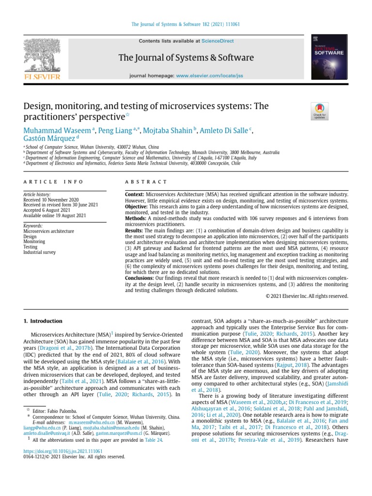 Paper 1 (JSS) | PDF | Survey Methodology | Service Oriented Architecture