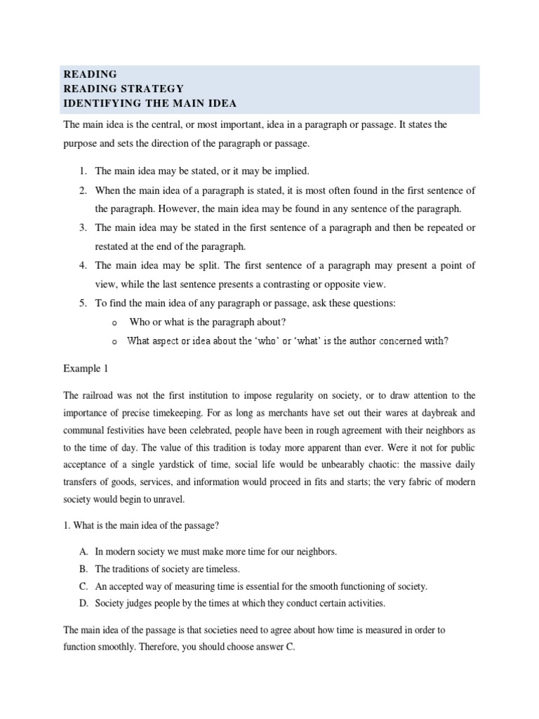 READING-main Idea | PDF | Tropical Cyclones