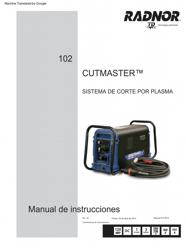 Cutmaster Español | PDF | Soldadura | Construcción
