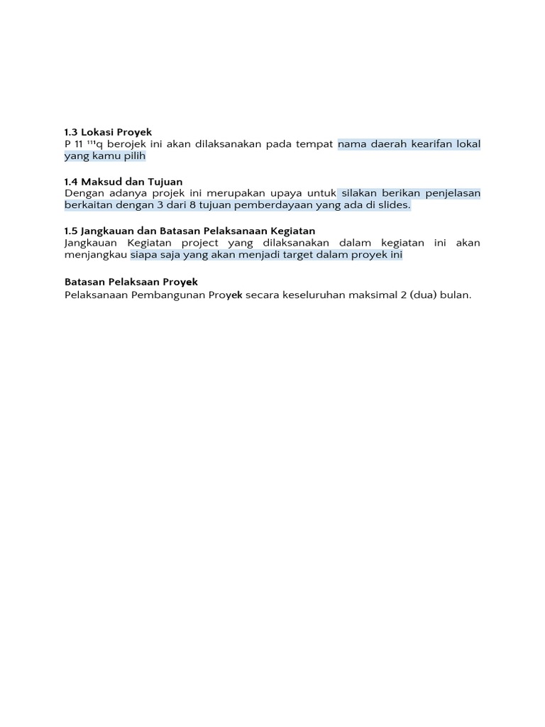 Contoh Proposal Proyek 3 | PDF