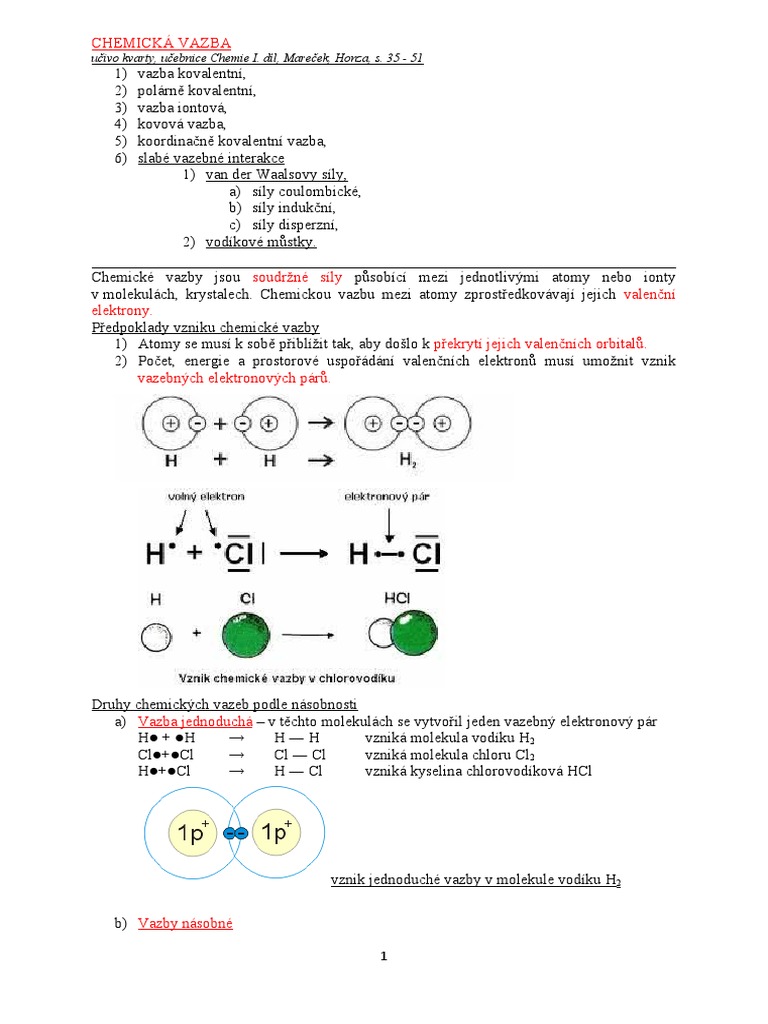 1 Chemicka Vazba Kvarta | PDF