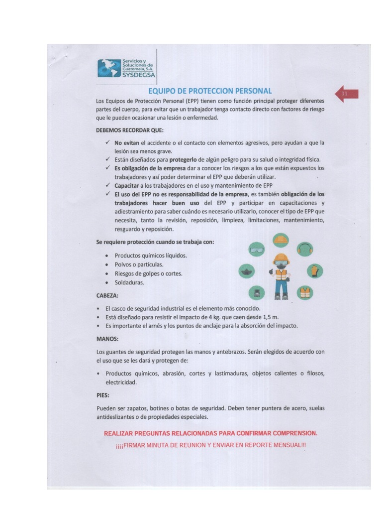 Charla de 5 Minutos Epp | PDF