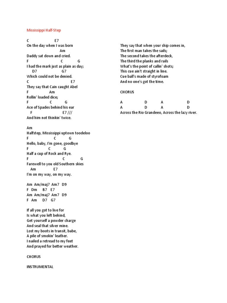 Mississippi Half-Step Uptown Toodeloo | PDF