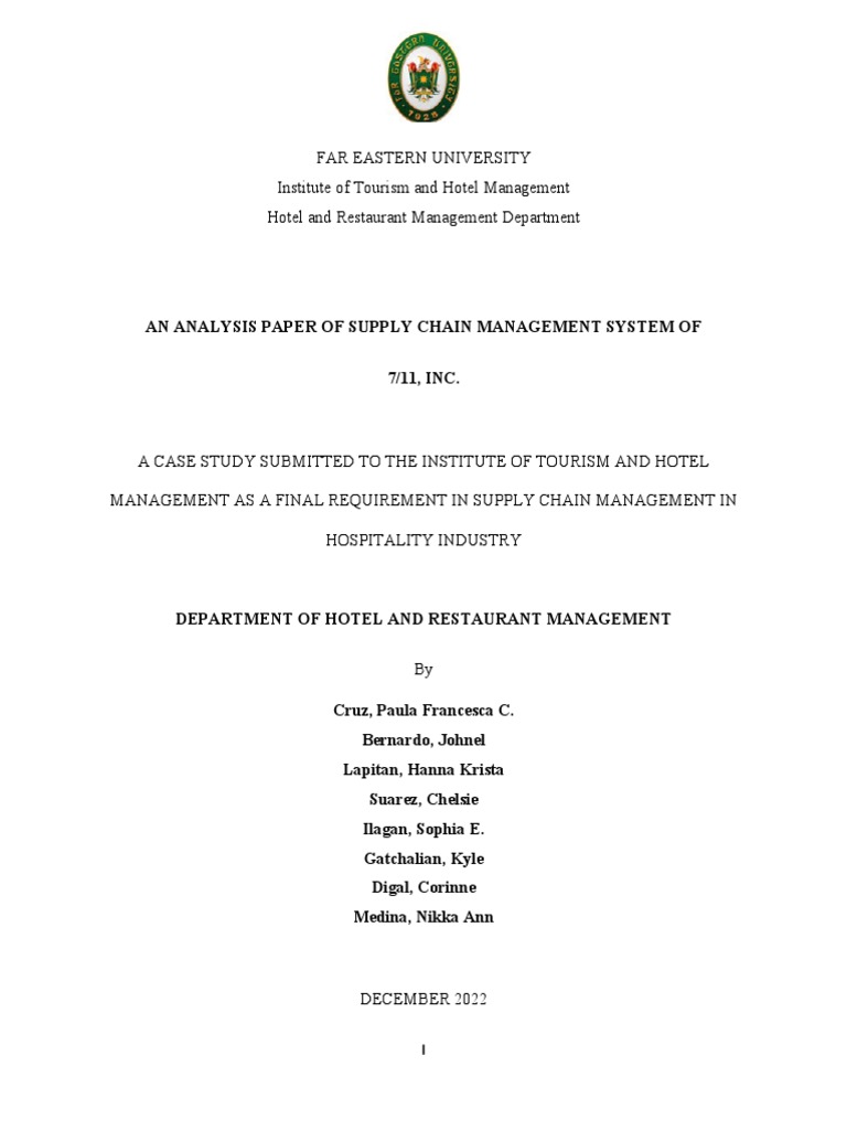 CASE STUDY - 7eleven | PDF | Supply Chain | Convenience Store