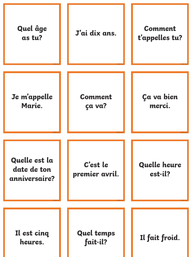 Questions et Réponses pour Enfants en Français | PDF