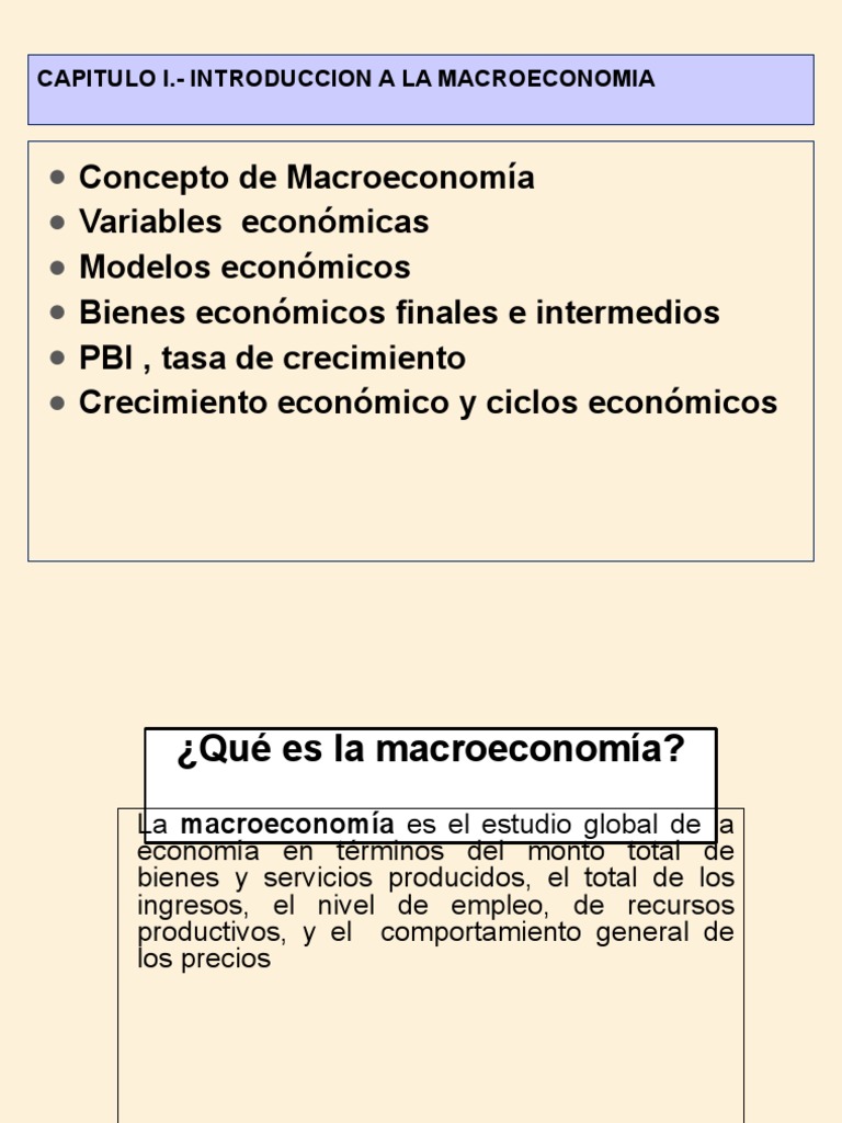 1.-Conceptos Basicos de Macroeconomia | PDF | Producto Interno Bruto | Macroeconómica