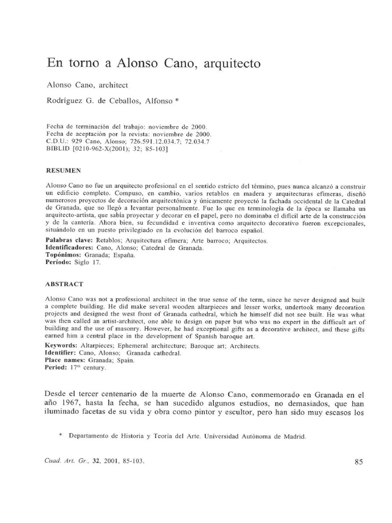 Alonso Cano | PDF | Granada | Madrid