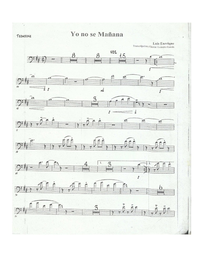 Yo No Se Mañana Trombon | PDF