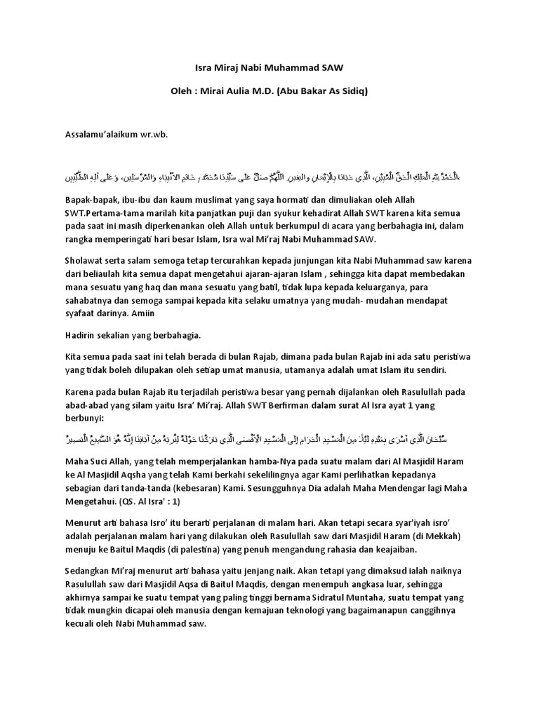 Isro - Miraj (Mirai Aulia) | PDF