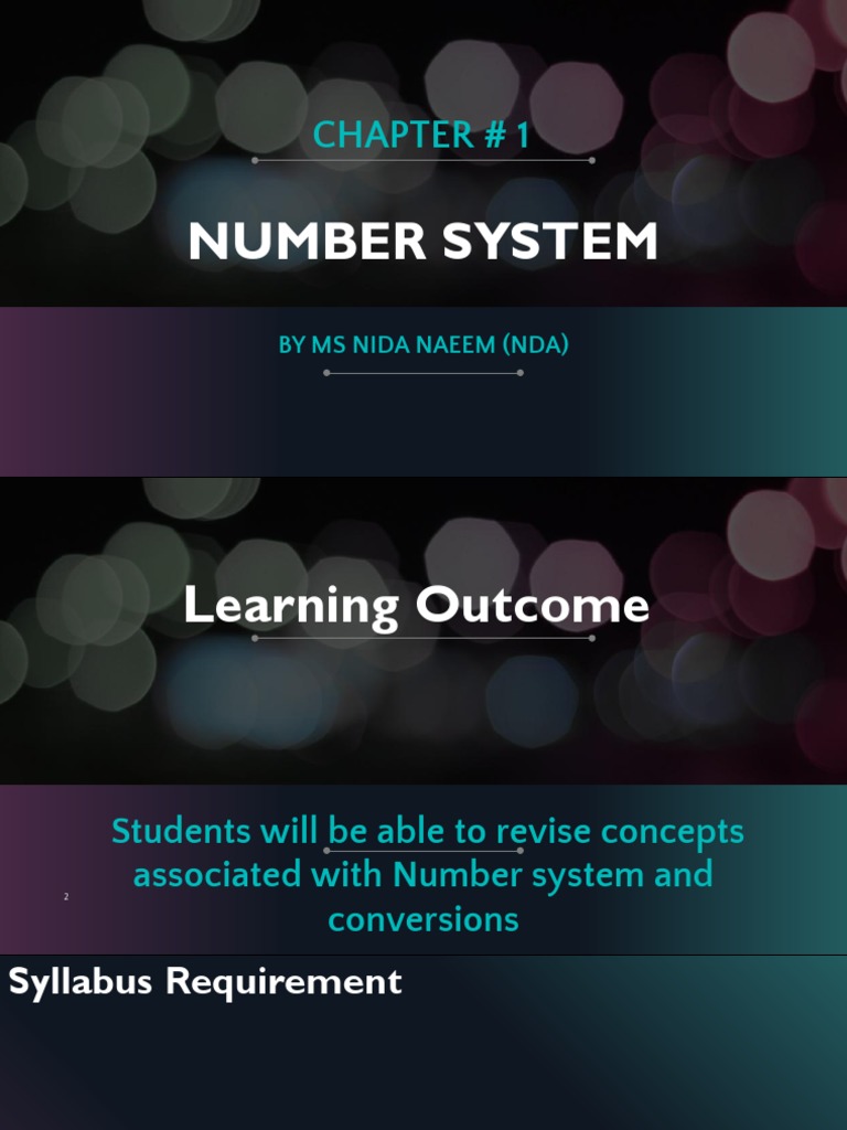1) Number System | PDF | Computer Data Storage | Mathematical Notation