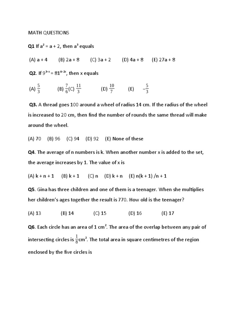 Questions For Grade 8 Maths | PDF | Teaching Methods & Materials