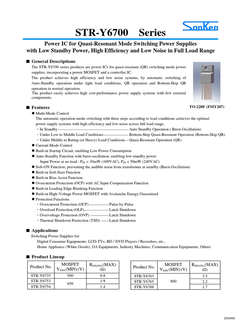 Str-Y6700 Series | Download Free PDF | Power Supply | Electrical ...