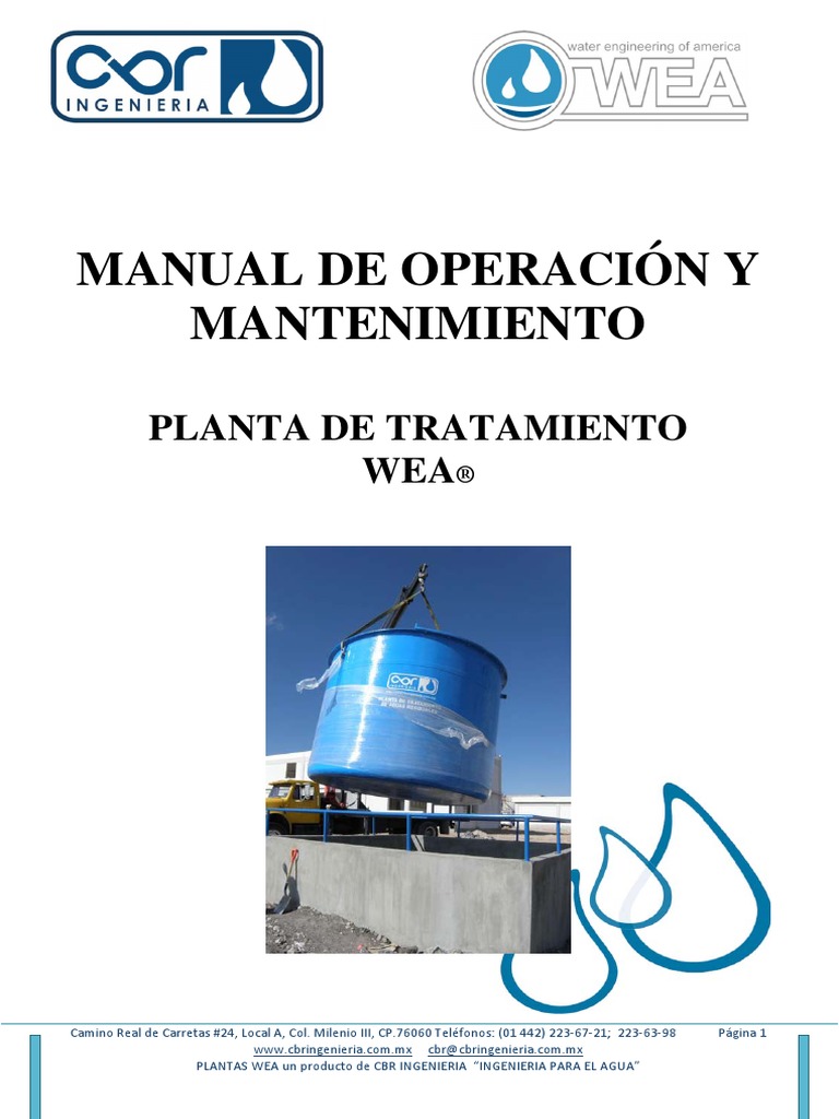 Manual Ptar - Uea | PDF | Aguas residuales | Agua